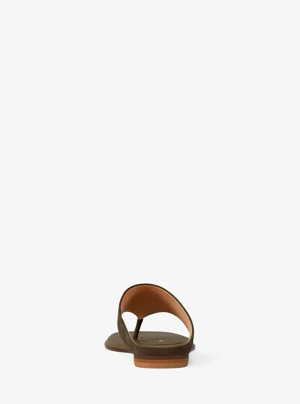 Michael Kors Alster Suede Thong Sandal - Green