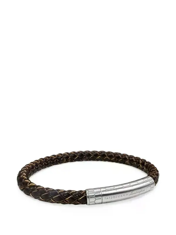 Tateossian Lamborghini Braided Leather Bracelet