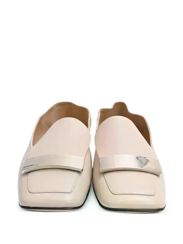 SERGIO ROSSI Sr1 Metal Plate Loafers