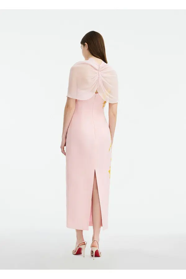 Lela Rose Silk Chiffon Capelet