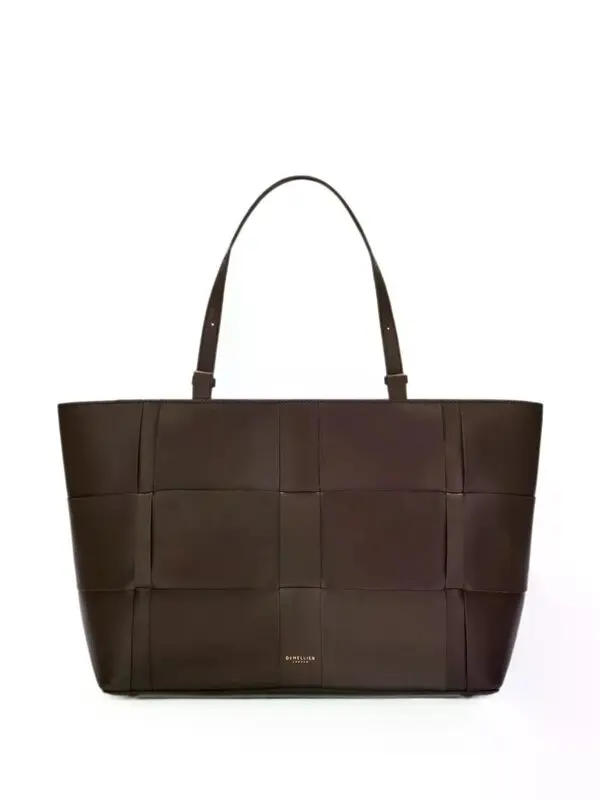 DEMELLIER Florence Woven-leather Tote Bag - Brown