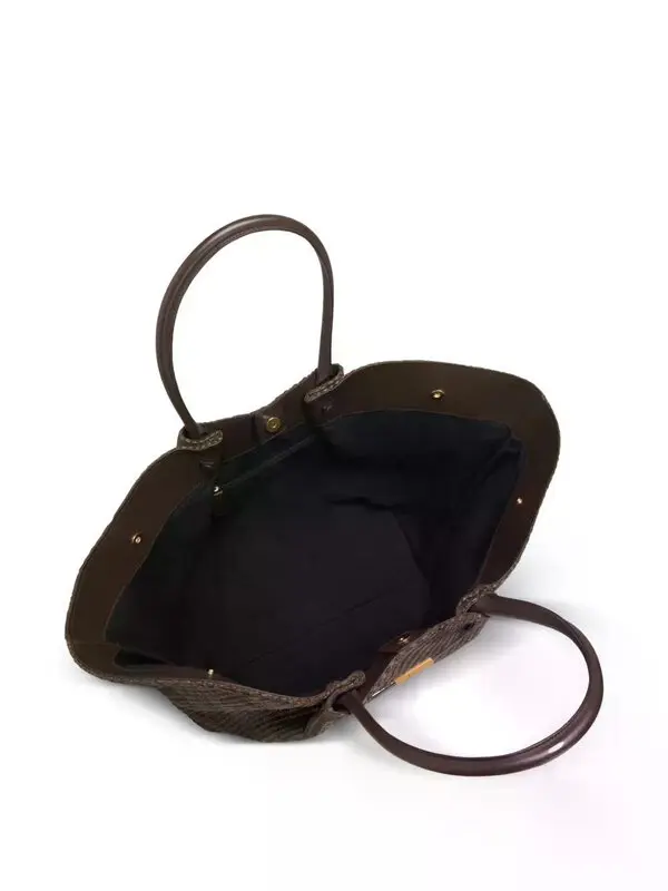 DEMELLIER New York Raffia Tote Bag - Brown