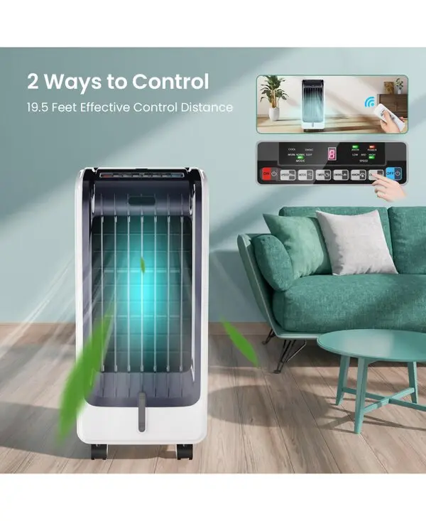 MECALE Portable Evaporative Air Cooler With 6l Tank 3 Speed And 8h Timer