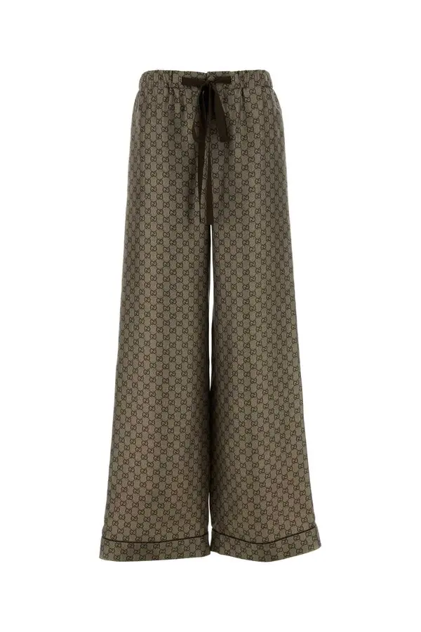 Gucci Printed Twill Wide-leg Pant - Multicolor