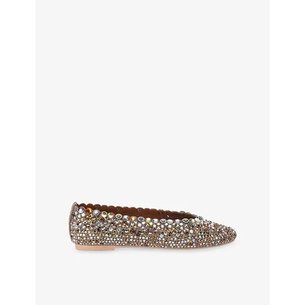 Kurt Geiger Jewel Suede Ballet Flats