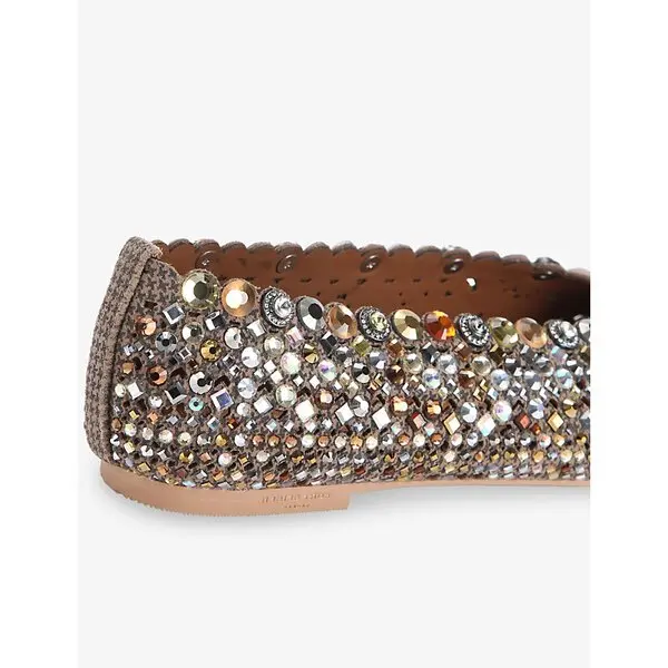Kurt Geiger Jewel Suede Ballet Flats