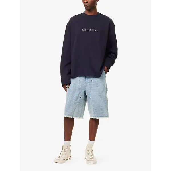 HONOR THE GIFT Don't Overthink It Logo-embroidered Cotton Sweatshirt