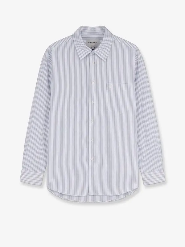 Carhartt Work In Progress Keene Striped Cotton Shirt - Blue