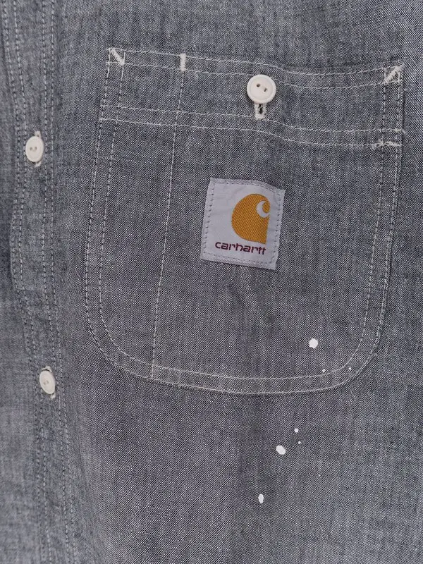 Carhartt Work In Progress Painter Used Effect Cotton Shirt