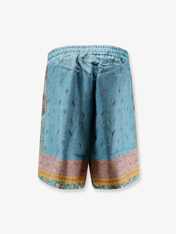 PIERRE-LOUIS MASCIA Silk Bermuda With Floral Print