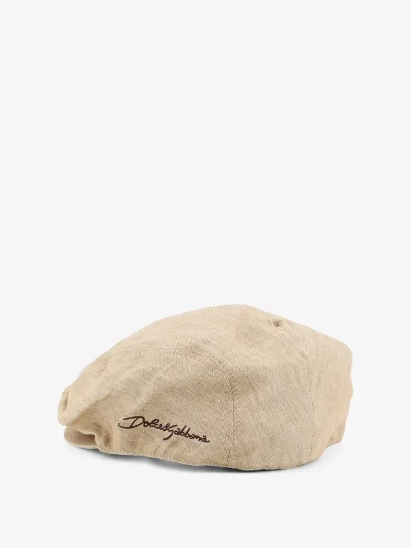 Dolce & Gabbana Linen Hat With Embroidered Logo