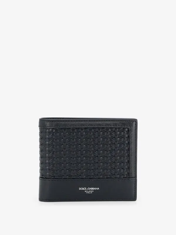 Dolce & Gabbana Leather Wallet With Woven Pattern