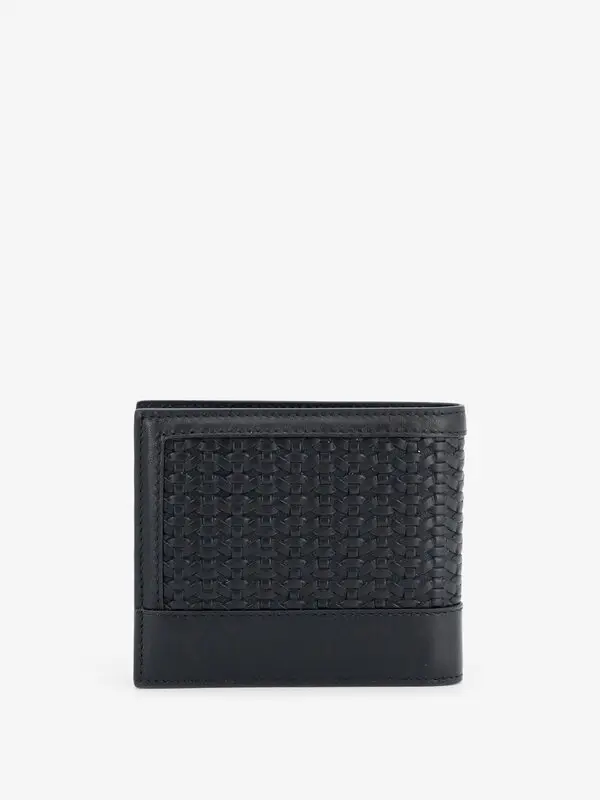 Dolce & Gabbana Leather Wallet With Woven Pattern