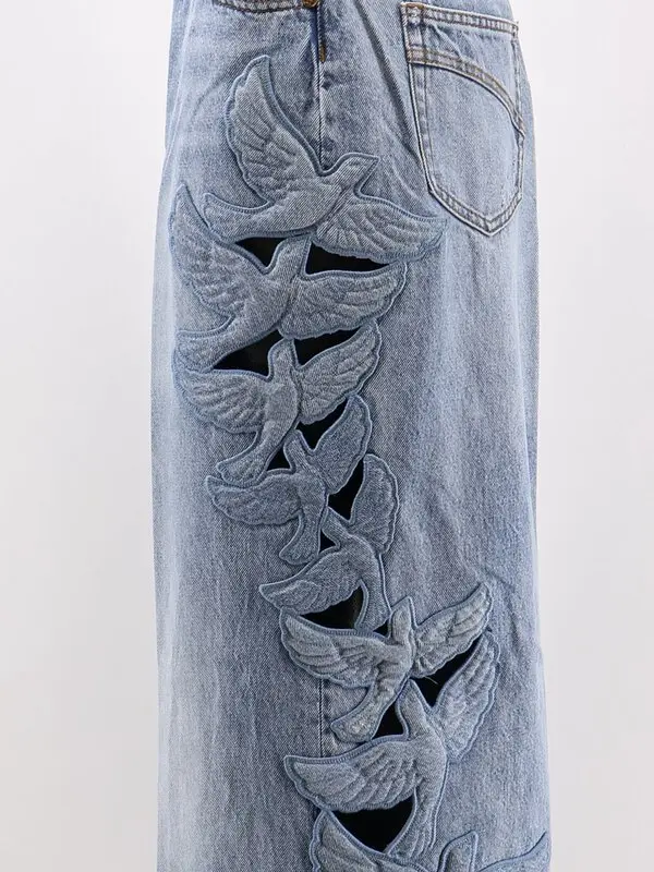 Zimmermann Alchemy Applique Relaxed Flare Denim Jeans
