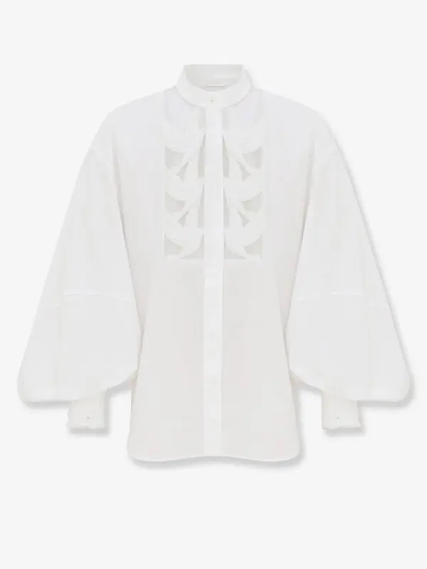Zimmermann Luna Applique Shirt - White