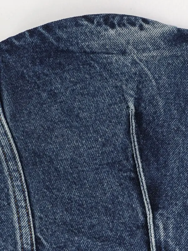 AGOLDE Lara Corset Denim Top