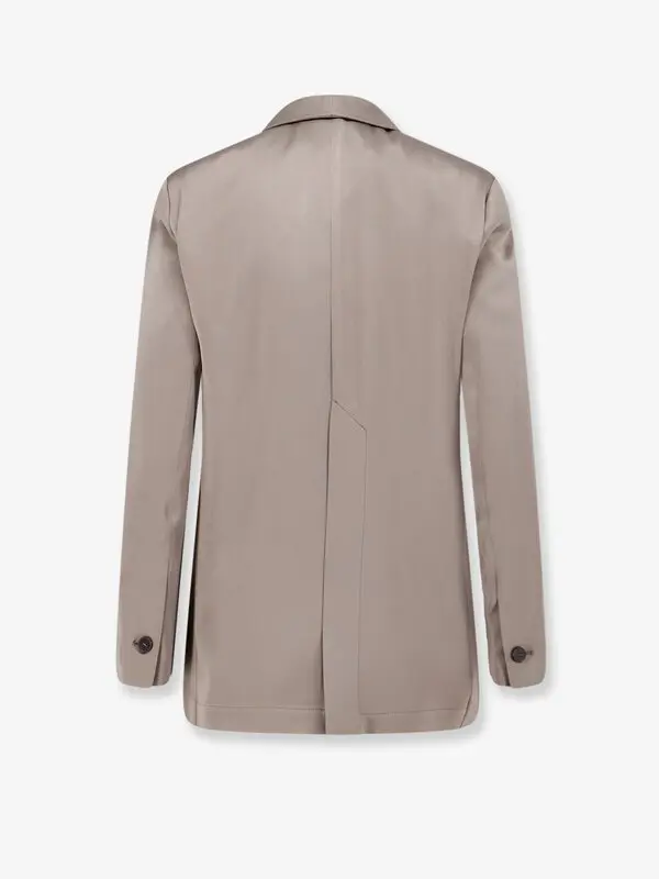 ALYSI Single-breasted Satin Blazer With Shawl Lapel And Back Vent