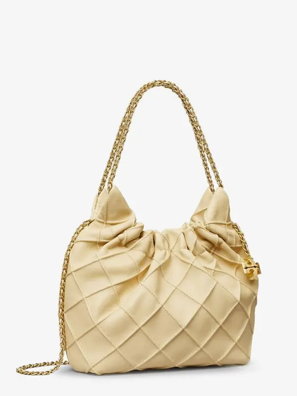 Tory Burch Fleming Mini Hobo Bag - Beige