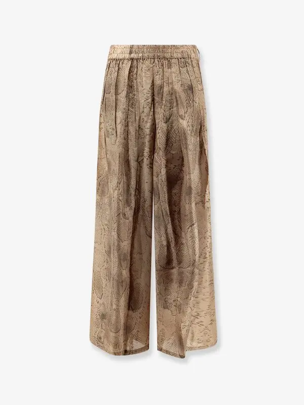 MES DEMOISELLES Silk Trousers - Brown