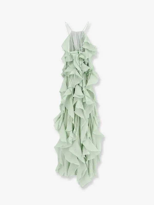 ACTUALEE Sleeveless Ruffled Maxi Dress