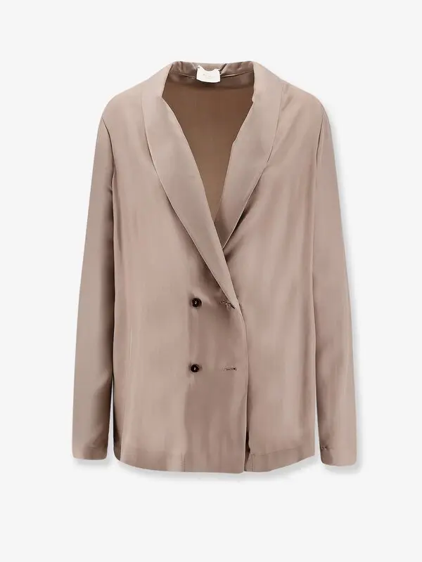 ALYSI Doublebreasted Silk Blazer