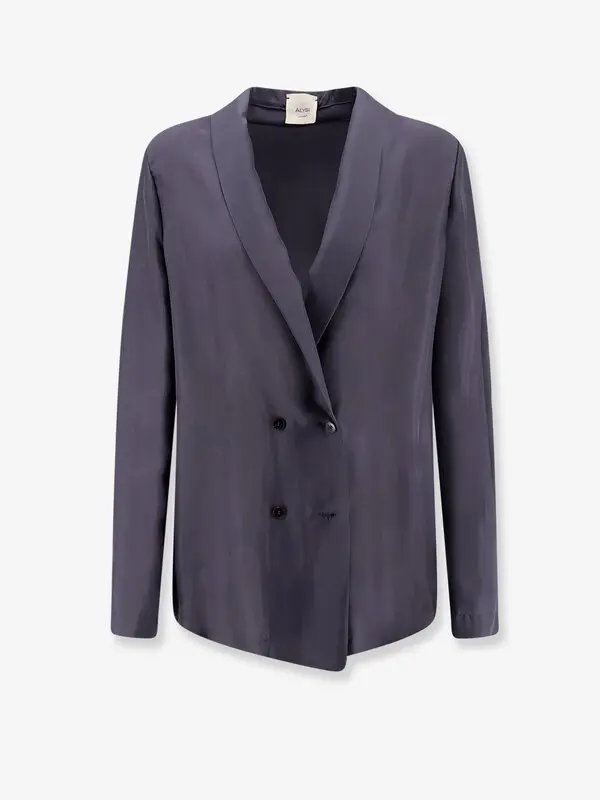 ALYSI Doublebreasted Silk Blazer