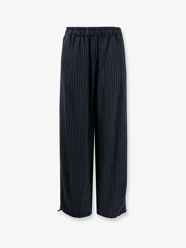 THE FRANKIE SHOP Oakdale Recycled Material Pinstripe Trousers - Blue
