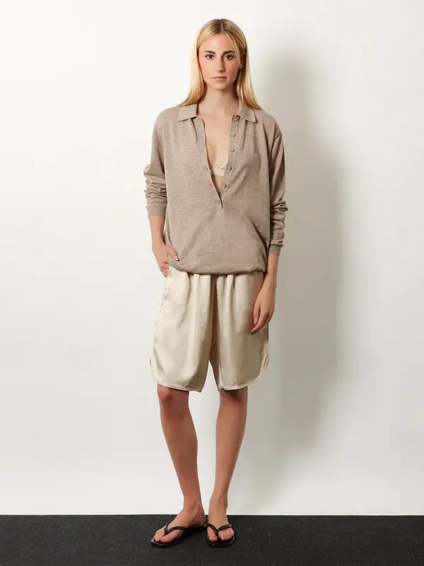 THE FRANKIE SHOP Nelis Satin Bermuda Shorts