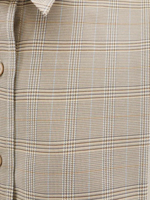 THE FRANKIE SHOP Arlen Shirt In Virgin Wool Blend - Beige