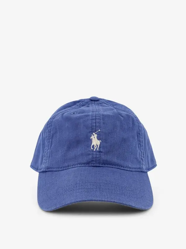 Polo Ralph Lauren Linen Hat With Embroidered Logo On The Front