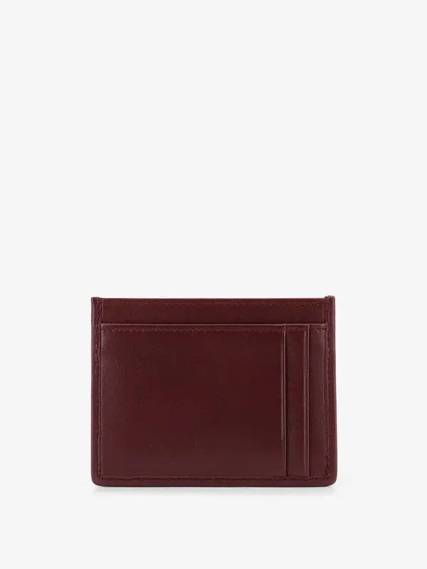 Miu Miu Matelassé Leather Card Holder With Metal Lettering Logo