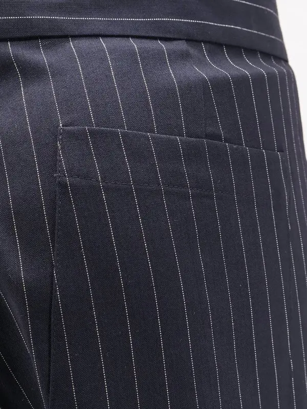 Y-81 Cotton Trousers With Pinstripe Pattern
