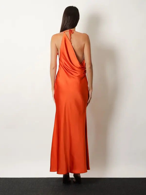 ACTUALEE Satin Long Dress