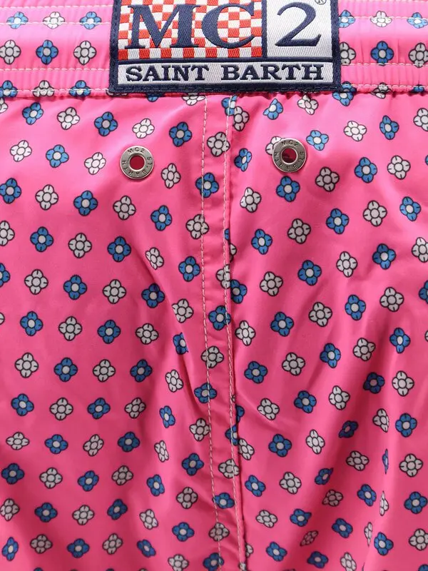 MC2 SAINT BARTH Nylon Swim Shorts With An Allover Micro Pattern