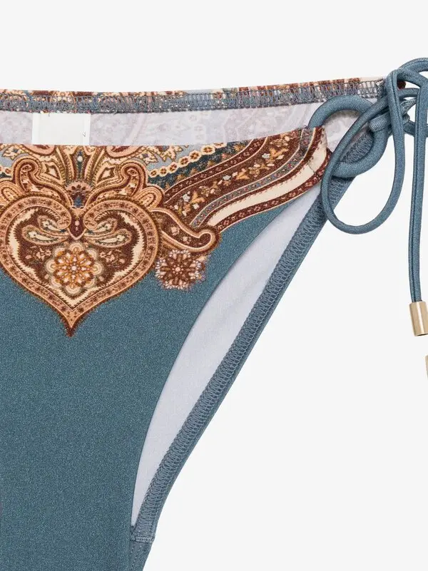 Zimmermann Mahon Nylon Bikini With Paisley Print