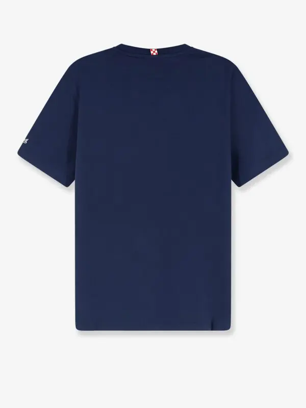 MC2 SAINT BARTH Portofino Cotton Tshirt With Embroidered Logo On The Front - Blue