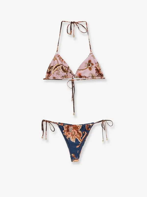 Zimmermann Aster Nylon Bikini With Paisley Print