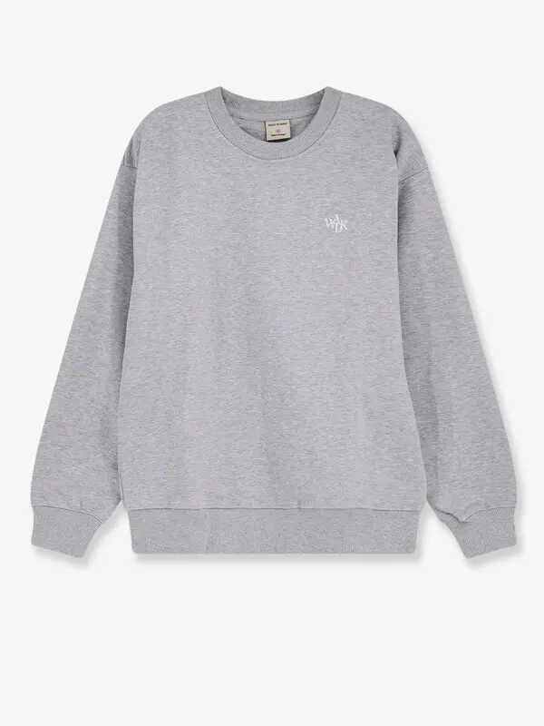 WALK IN PARIS Cotton Sweatshirt With Embroidered Logo - Grey