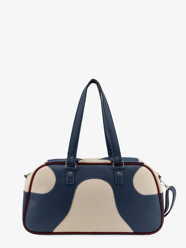 WALK IN PARIS Leather Duffle Bag With Embroidered Logo