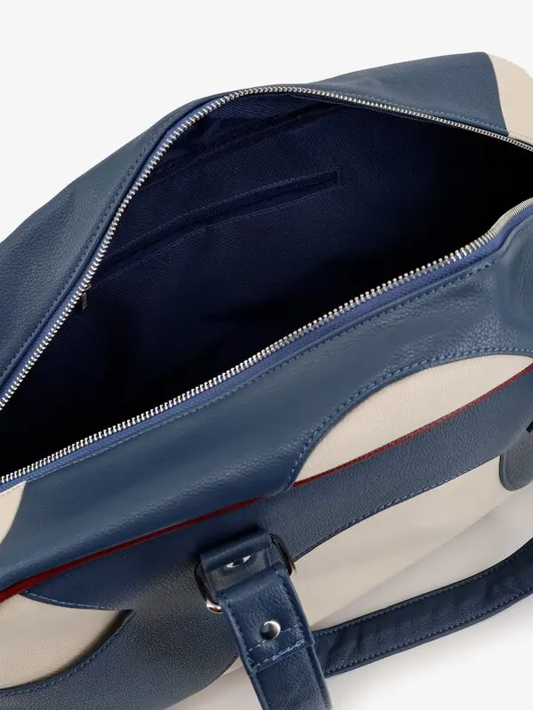 WALK IN PARIS Leather Duffle Bag With Embroidered Logo