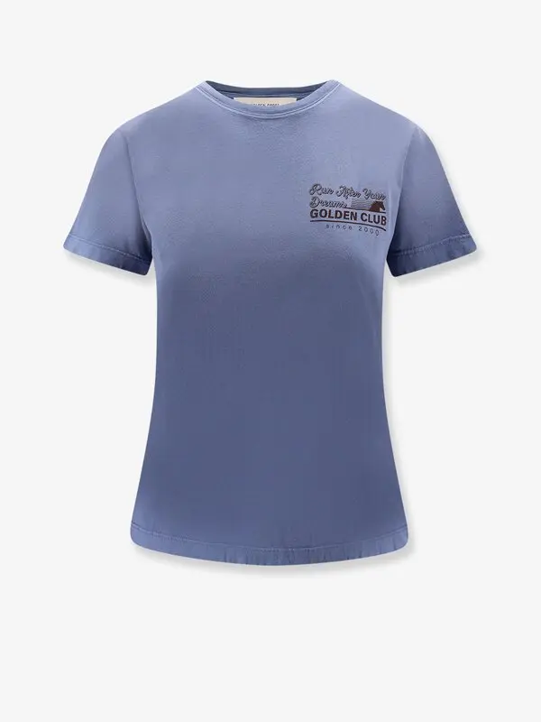 GOLDEN GOOSE Cotton Tshirt - Blue