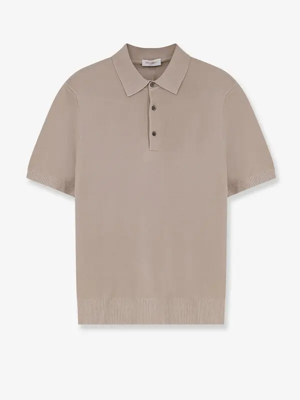 BRAMANI CASHMERE Cotton And Silk Blend Polo Shirt - Beige