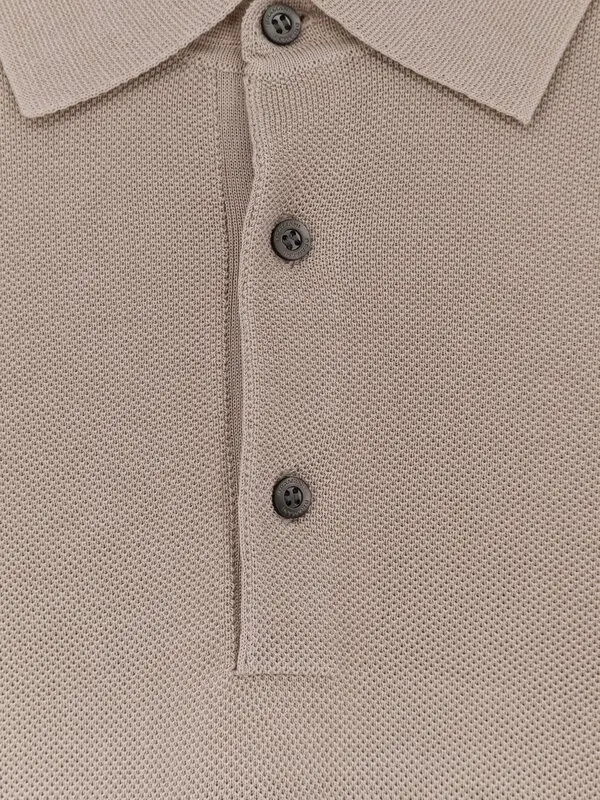 BRAMANI CASHMERE Cotton And Silk Blend Polo Shirt