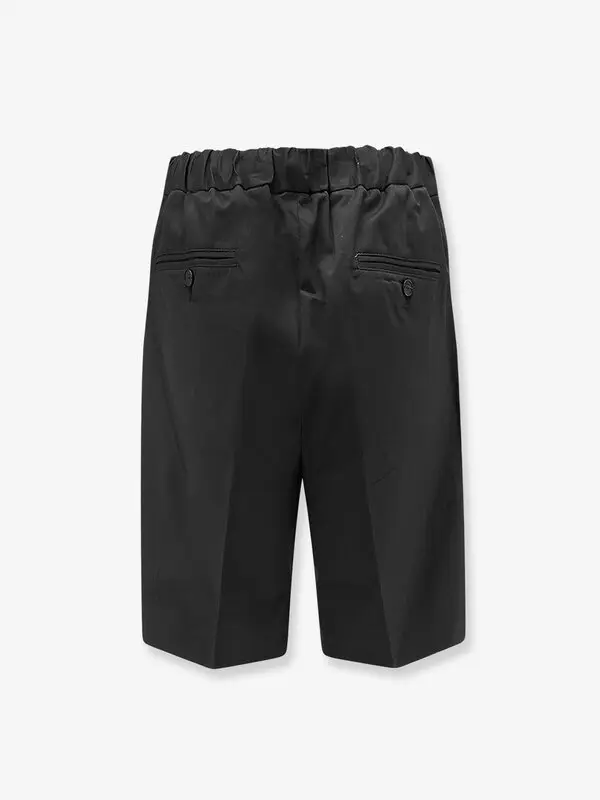 HEVO Torre Lapillo Cotton Pleated Shorts