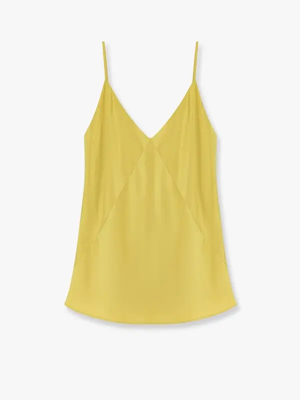Max Mara Quassia Silk Top - Yellow