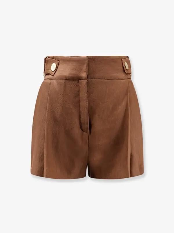 Elisabetta Franchi Daily Linen And Viscose Shorts