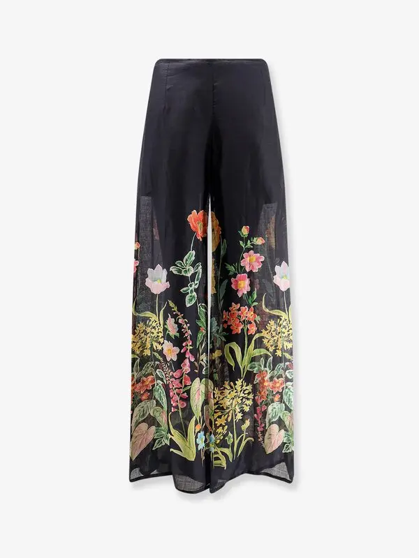 LAVI Frangipane Ramie Wide Leg Trousers - Black