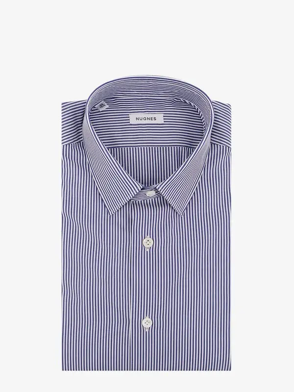 NUGNES 1920 Striped Cotton Shirt - Blue