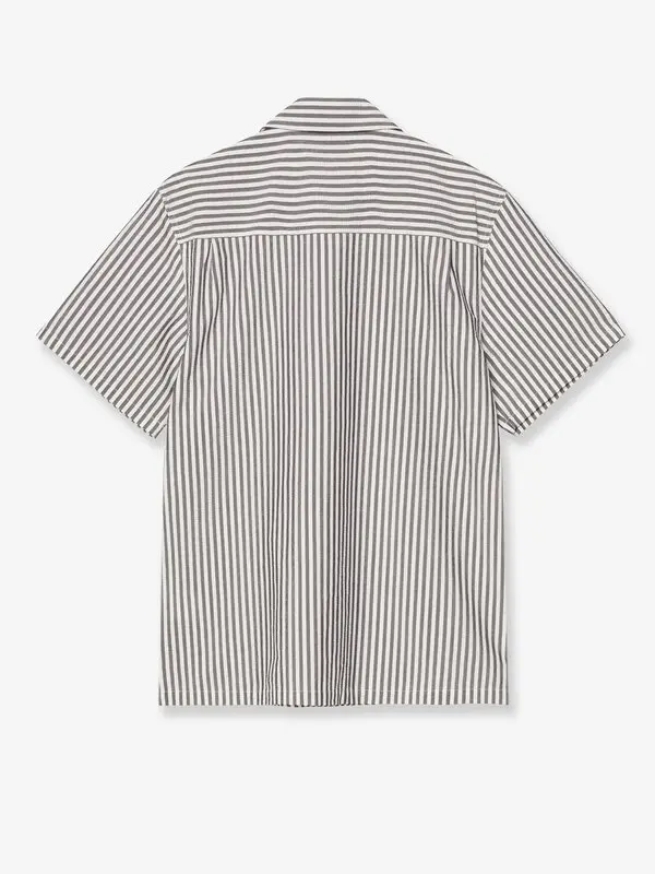 Carhartt Work In Progress Level Cotton Blend Shirt With Striped Pattern