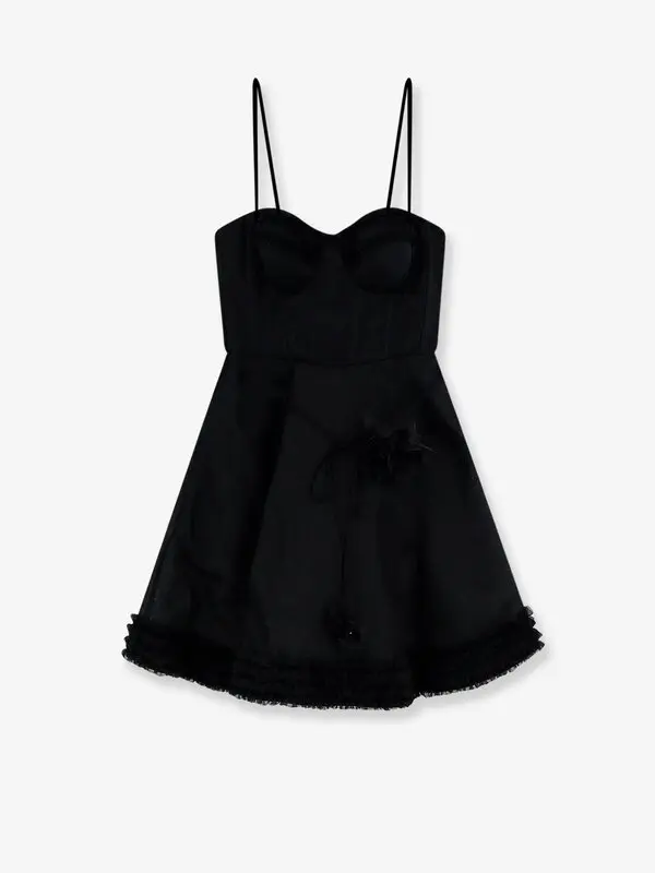 Zimmermann Luna Linen And Silk Blend Mini Dress